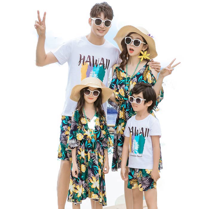 BorderColor="#FFFFFF"> 商品 親子ペアルック ご注意：内容により、金額を修正いたします。 内容 女の子/ママ：ワンピース 男の子/パパ：Tシャツ+ハーフパンツ 素材 ビスコース サイズ 子供：100cm 110cm 1...