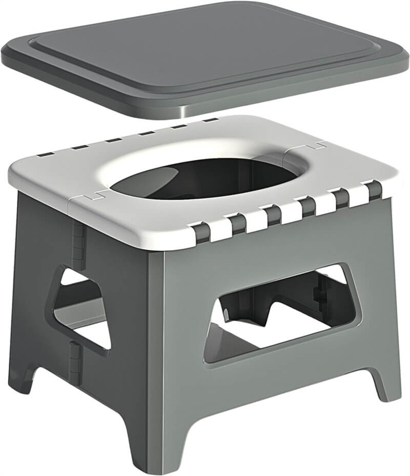 軽量で持ち運びが簡単: 本体重量はわずか1.4kgと軽量設計なので、どこへでも気軽に持ち運べます。折りたたみ簡易トイレ本体、蓋、排便袋×6枚、収納袋　Sサイズ：（組み立て時）高さ16×幅24×奥行30.5cm（折り畳み時）高さ16×幅24×...