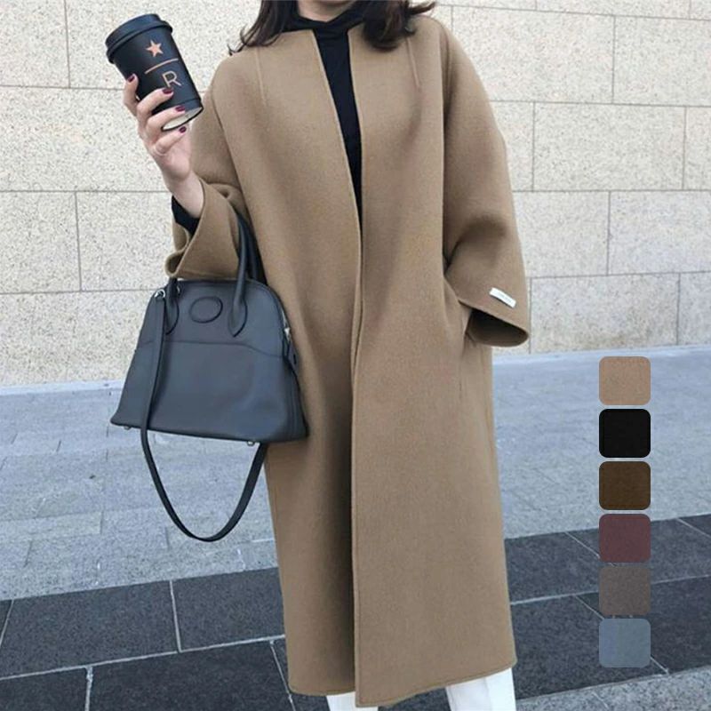 トレンチコート レディース スプリングコート ノーカラーロングコート コート アウター ノーカラー チェスターコート ロング丈 大人 上品 オフィス 秋コート 春秋 韓国ファッション 着痩せ 体型カバー 秋服 ゆったり 送料無料 20代 3...