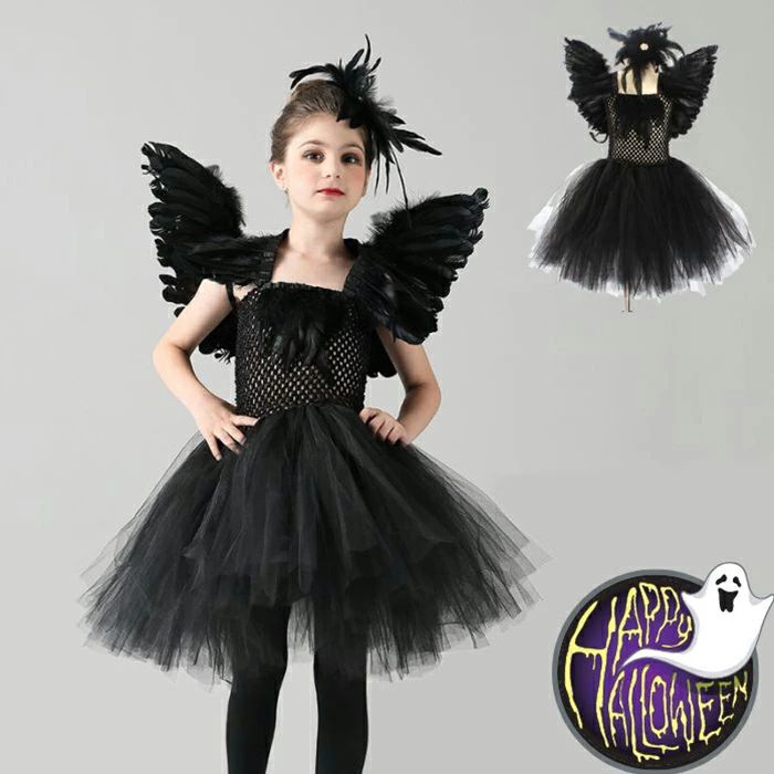 商品名 ハロウィーン カラー （写真参考） ※ モニターの発色の具合により実際の商品と色が異なる場合がございます。 サイズ セットアップ内容 :ワンピース＋羽根+ヘアピン 【S】バスト40-55、着丈50適応身長95-105、適応年齢2-3...