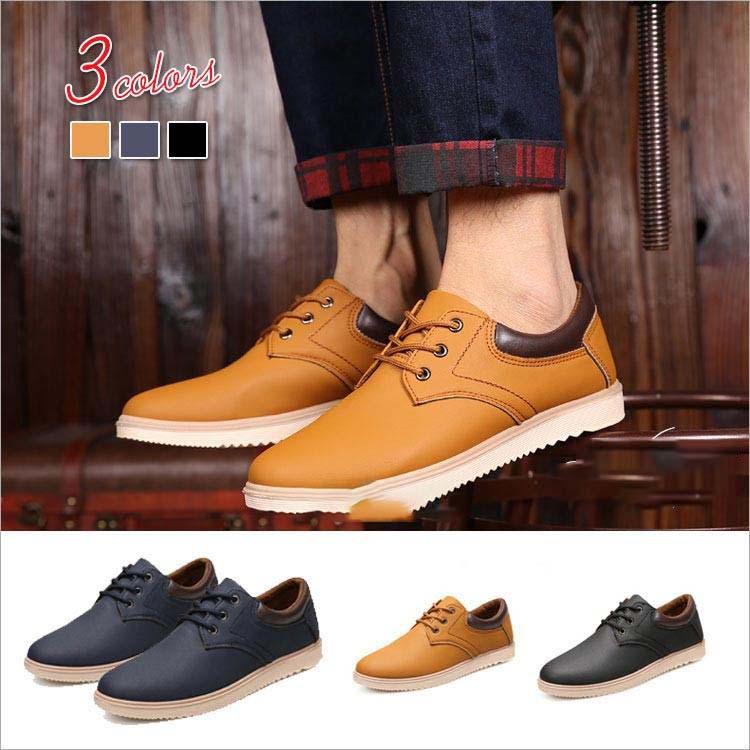 商品名シューズ メンズ スニーカー 靴 メンズ靴 カジュアルシューズ ブーツ ローカット おしゃれ 紳士 紳士靴 送料無料実寸サイズ39(日本サイズ：24.5cm)サイズ40(日本サイズ：25cm)サイズ41(日本サイズ：25.5cm)サイ...