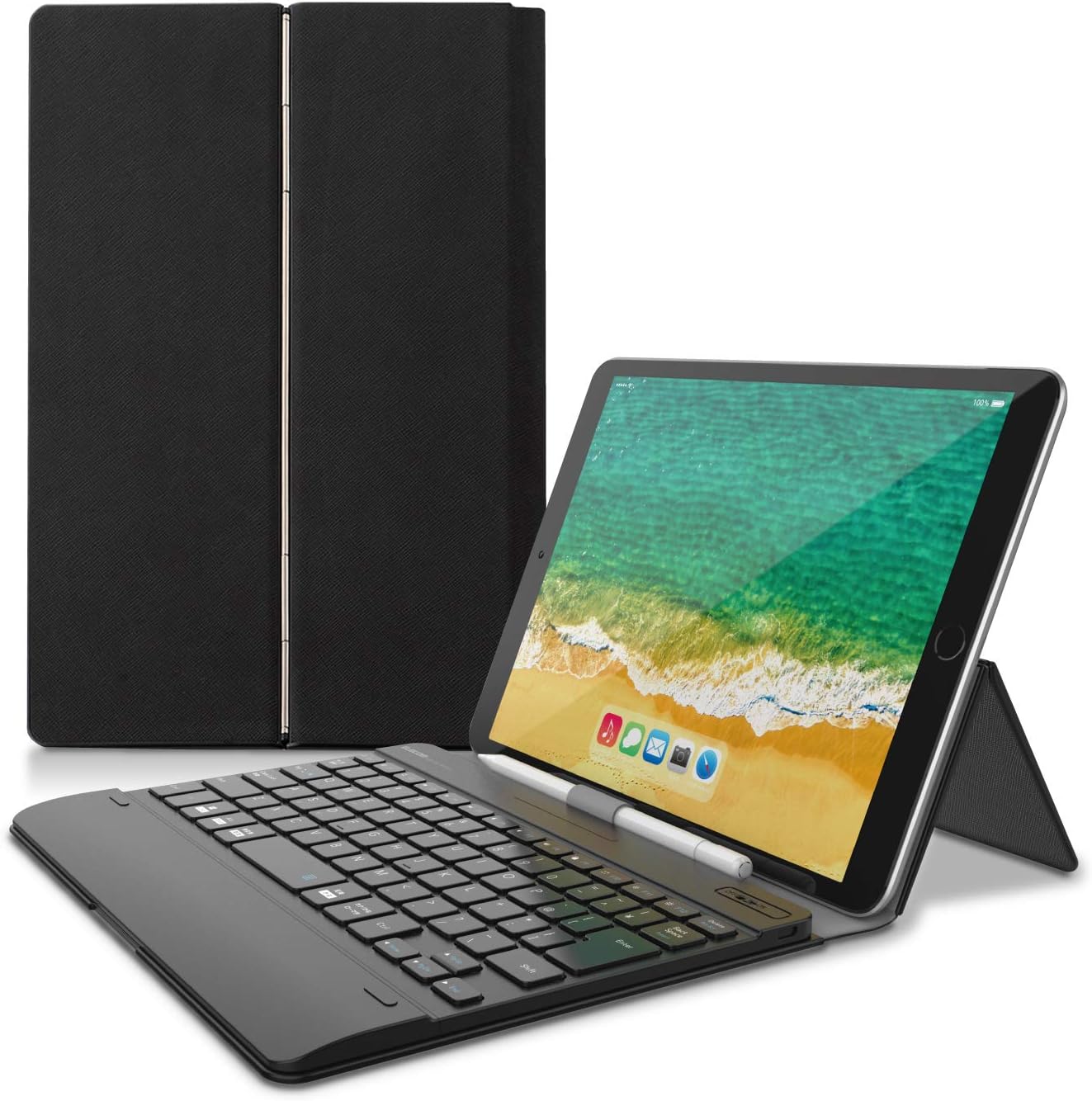 閉じればタブレットケースになり、持ち運びに便利。 ワンランク上の使い心地を実現したタブレットケース付きワイヤレスBluetooth(R)キーボード。 ケース単体の厚みは約15mmの薄型設計で、カバンに入れてスッキリ持ち運べます。 約0°~6...
