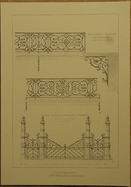 これは、フランスの個人邸の、鉄扉の建築パースです。 お客様の希望するデザインを提案する事は今と同じです。 絵はA3サイズで、紙は薄いベージュ色で、ハガキ厚のしっかりした質感です。 建築図面の絵は、額に入れてインテリアとして大変お洒落です。枚...