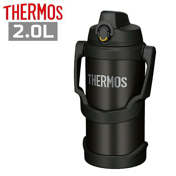 商品名サーモス 真空断熱スポーツジャグ 2.0L ブラック FJQ-2000 BK商品説明大容量のスポーツジャグは、真空断熱構造だから長時間のスポーツシーンでも冷たさキープ。 しっかり握れる新構造のラク持ちハンドルで、飲むときにさらに持ちや...