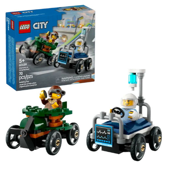 商品名レゴ シティ 飛行機対病院のベッド レースカーパック 60459 LEGO 商品説明レゴ(R)シティ アーバンレース会場では、今まさに熱い戦いの火ぶたが切られようとしています。 レースに勝つのは空飛ぶ飛行機か、それともダークホースの病...