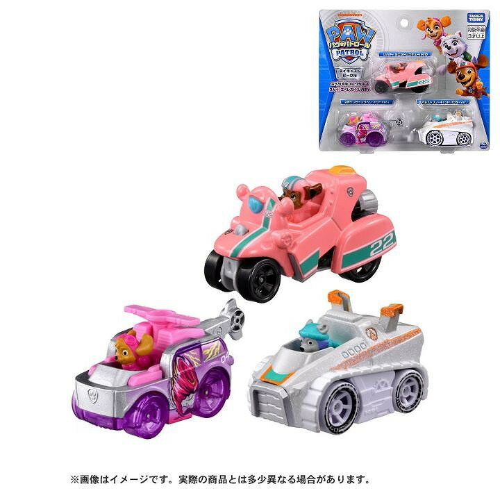 商品名パウ・パトロール ダイキャストビークル スペシャルコレクション スカイ エベレスト リバティ商品説明リバティとスペシャルカラーのダイキャストビークルが入った3個セットだよ！ ダイキャストビークルにリバティが仲間入り！ スカイとエベレス...