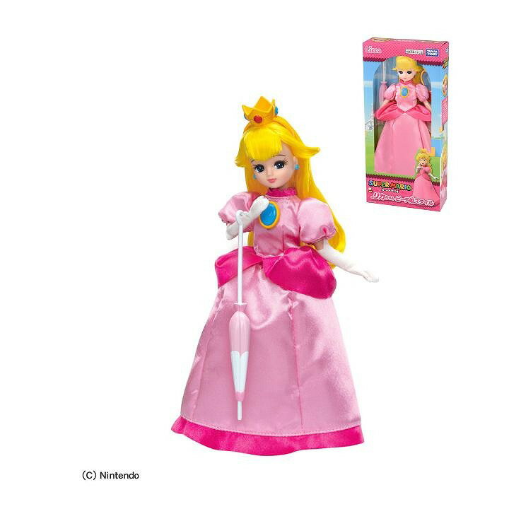 商品名リカちゃん スーパーマリオ リカちゃん ピーチ姫スタイル商品説明「スーパーマリオ」のピーチ姫のコスチュームを着たリカちゃんが登場！ 黄金色のロングヘアに、ピンクのドレスと手袋を合わせたピーチ姫コーデのリカちゃんです。冠カチューシャやド...