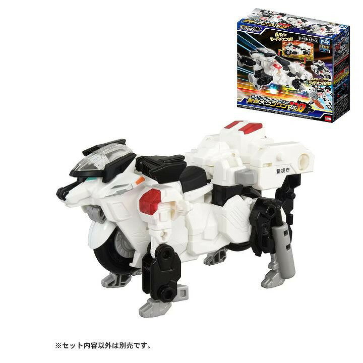 商品名トミカ ジョブレイバー デカライドアーマー白バイ 警察犬ワンワンマル商品説明「特装合体ロボ ジョブレイバー」から『デカライドアーマー 白バイ 警察犬ワンワンマル』が登場！ ・「デカライドアーマー白バイ」と別売りの「ポリスブレイバー 日...