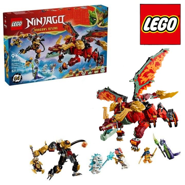 商品名レゴ ニンジャゴーワイルドファイヤの変形メカドラゴン 71868 LEGO商品説明レゴニンジャゴー ワイルドファイヤの変形メカドラゴン（71868）は、『ニンジャゴー ドラゴンライジング』シーズン4の手に汗握るアクションを追体験できる...