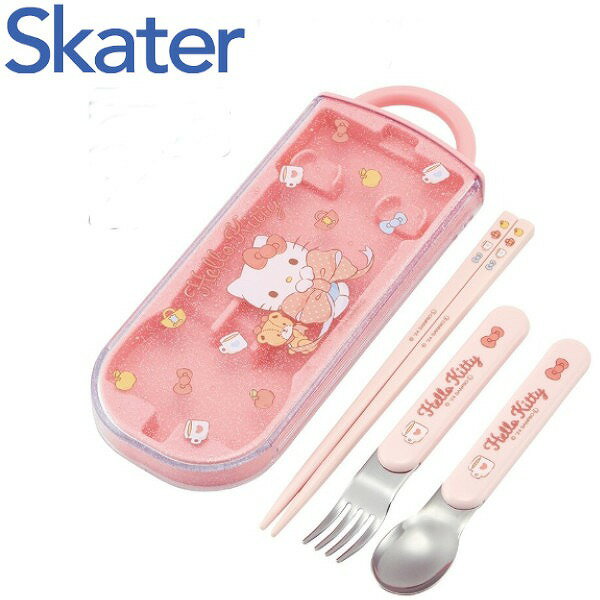商品名メール便送料無料 スライド式トリオセット ハローキティ スケーター TACC2AG商品説明食器洗い乾燥機OKのお箸・フォーク・スプーンとケースのセットです。 ケースは指で引き出すスライド式で、衝撃に強く丈夫な構造です。 ケースは分解し...