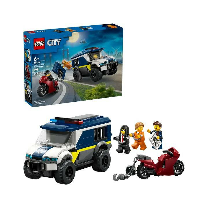 商品名レゴ CITY シティ ポリス護送車 60479商品説明レゴ(R)シティ ポリス護送車は、6才以上のレゴ シティやハラハラドキドキの冒険が大好きなお子さまのための組み立てセットです。 さまざまなディテールが込められた運転席と2体のドロ...