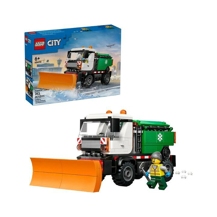 商品名レゴ CITY シティ 除雪車 60490商品説明レゴ(R)シティ 除雪車は、雪の日に活躍する現実のヒーローになりきって遊べる組み立てプレイセットです。 除雪車のフロントについたプラウを傾けたり上下に動かしたりできるほか、レゴ塩パーツ...