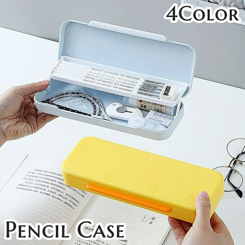 2段構造タイプのペンケースです。 コンパクトながら大容量に収納可能◎ ペンの他にも、定規やのりなどの文具も収納できます♪ ※文具類は付属しておりません。 【サイズについて】 画像をご参照ください。 【カラーについて】 生産ロットにより柄の出...