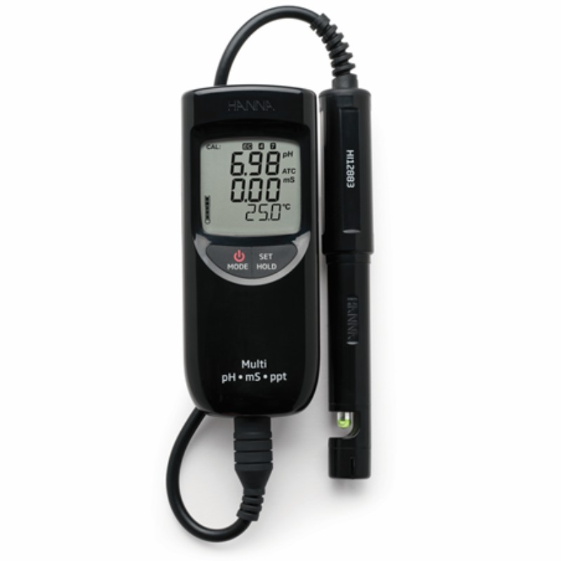 HI 991300D、HI 991301Dは1本の電極でpH/EC/TDS/℃を測定できる便利な防水型のポータブルタイプです。 環境調査、水質検査、排水、水耕栽培など用途はさまざま。 HI 991300DとHI 991301Dの違いはEC/...