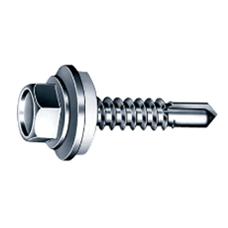 一般的にはドリルねじと呼ばれます。 ねじの先端部分にドリル刃先を有することにより、厚み1.6mm以上の鋼板に対し、 穴あけ・タップ・締付けがワンタッチでできるねじです。 ■用途・特長 建築板金外壁、屋根工事などで軽量型鋼(C型鋼) 厚さ1....