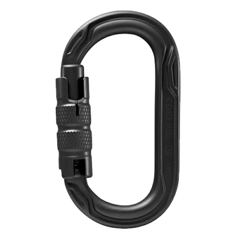 アルミ製の軽量楕円カラビナ。楕円形は長手方向に荷重を最適に分散し、滑車、ロープクランプ、誘導式落下防止装置などを理想的な位置に配置できます。 材質：アルミ 重量：76 縦軸強度kN:25 横軸強度kN:9 ゲート開放強度kN:7類似商品はこ...