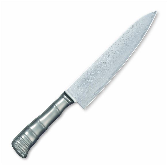 【商品紹介】 ◆本刃付け 砥石による本格的な刃付けを施し、鋭い切れ味を長く持続させます。 ◆本研刃造り プロの技術者により、本刃付けする前に研ぎなおしを容易にするため、水砥の荒砥・中砥を使用し、刃基を研ぎだしてあります。 ◆63層ダマスカス...