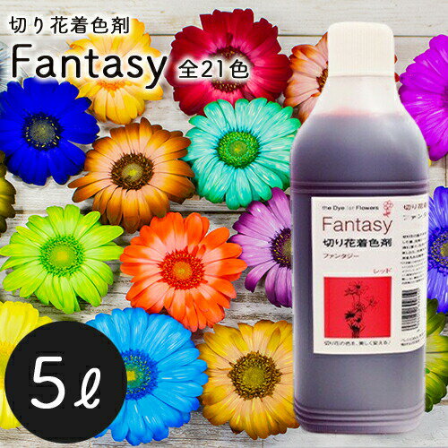 「Fantasy（ファンタジー）」は、切り花に「色彩の魔法」をかけられる製品です。 茎の先端を少しファンタジーに漬しておくだけで、自然に溶液が吸い上げられて 花が今までに見たことの無い色や、鮮やかであり、独創的な色彩へと変化します。 用途と...