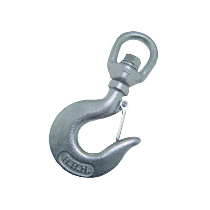 吊具 スイベルフック YHS 型式 ： YHS0.5 使用荷重 ： 500 kg 破断荷重 ： 2.5 t A ： 50 mm B ： 23 mm C ： 30mm D ： 85 mm E ： 25 mm F ： 16 mm L ： 165...