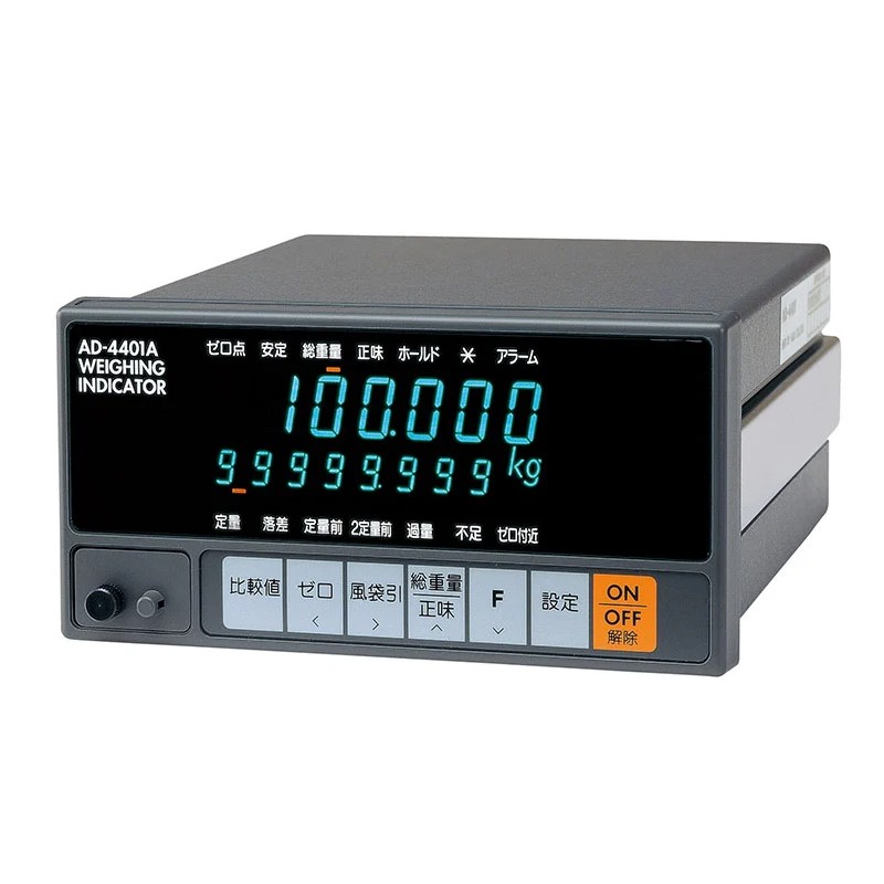 A&Dのウェイングインジケータ(AD4401A)です。 ◆仕様 入力感度 0.3μV/d以上(d＝最小目盛) JIS B7611-2(レベルH) AD-4401Aは、AD-4401の完全互換機です。 AD-4401Aは強力な振動除去フィルタ...