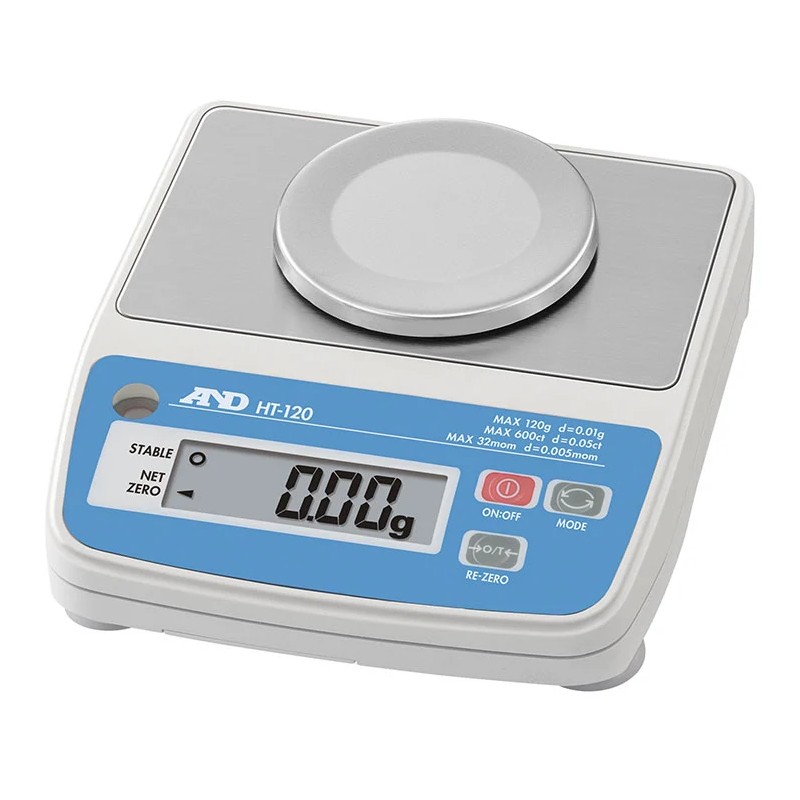 A&Dの高精度・コンパクトスケール(HT120-JA)です。 ◆仕様 ひょう量：120g/600ct/32mom 最小表示：0.01g/0.05ct/0.005mom 高精度・コンパクトスケール HT-120 高精度10mg計量、宝石や真珠...