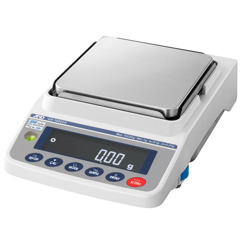 A&Dの分銅内蔵型天びん(GX10001A)です。 ◆仕様 ひょう量：10200g 最小表示：0.1gモデル 分銅内蔵なのでいつでも高精度計量 新開発のセンサ方式 Smart SHS Smart Super Hybrid Sensorにより...