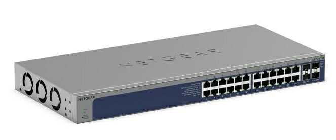 XS724TM 10G/マルチギガ 24ポート 10G SFP+スロット×4 アプリ＆クラウドスマートスイッチ 10G/マルチギガ×24ポートスマートスイッチ。SFP+スロット×4搭載。InsightアプリやWebでどこからでも設定変更や監...
