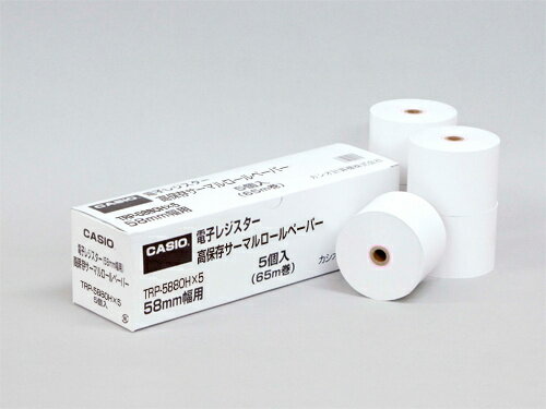 レジスター用高保存ロールペーパー 詳細スペック タイプロール紙 サイズ(規格)幅58mm　外径80mm 入数5個入