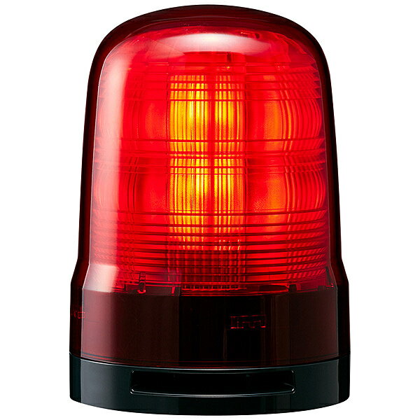 中型LED回転灯 赤 DC1224V ブザー付き LED光源10万時間 ※メーカー仕様値　発光パターン22種類 減光モード・半面モード対応　2年間無償修理 詳細スペック 電気用品安全法(本体)非対象 電気用品安全法(付属品等)付属品等無し