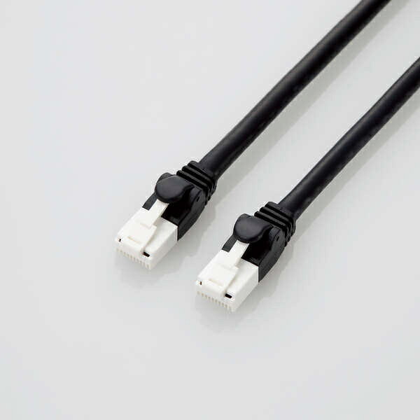 LANケーブル/PS5対応/CAT6A準拠/爪折れ防止/3.0m/ブラック ■Cat6A準拠LANケーブルのスタンダードタイプです。 ■ツメ折れ防止プロテクターと屈曲に対する耐久性が高い素材のコネクターを採用したダブル構造で、ツメが折れにく...