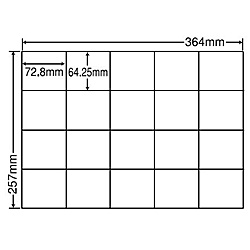 シートカットラベル B4版 20面付(1ケース500シート) 詳細スペック タイプ専用紙 サイズ(規格)B4 入数500シート/ケース 白色度80% GPN(グリーン購入ネットワーク)登録