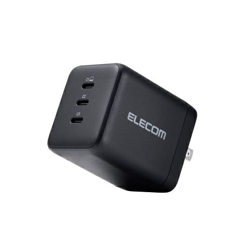 ノートPC用ACアダプター/USB充電器/USB PD/100W/USB-C×3/スイングプラグ/ブラック ■3つの出力ポートを搭載。用途に合わせて接続先を使い分けられるから、スマートフォンやノートパソコン、タブレット、ワイヤレスイヤホンな...