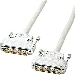 RS-232Cケーブル（25pin/モデム・TA・切替器・10m） 詳細スペック 長さ10m 結線ストレート全結線 端子D-sub25pinオス(ミリネジM2.6)-D-sub25pinオス(ミリネジM2.6) 規格ケーブル規格:UL2464