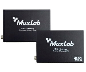 HDMI2.0延長器（送受セット/50m） 1本のLANケーブルで4K60p(4:4:4)のHDMI/IR信号を最長50m延長可能。送信器にHDMI出力端子を備え分配表示も可能。片側給電モデルにより送信器または受信器のどちらか一方に電源アダ...