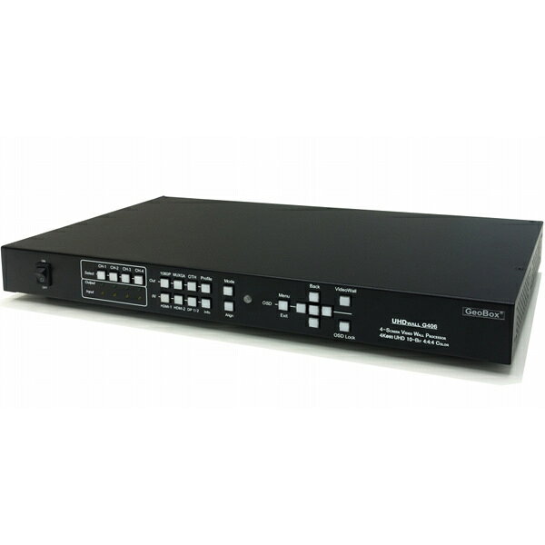 VNS GeoBox 4K/60Pマルチディスプレイコントローラー（4入力4出力） GeoBox（ジオボックス）シリーズG406は、1つの映像コンテンツを複数の表示機器（TV、プロジェクターなど）にまたいで表示するマルチディスプレイコントロ...