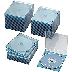 Blu-ray/DVD/CDスリムプラケース/1枚収納/50パック/クリアブルー ■厚さ約5mmのスリムタイプのBlu-ray/DVD/CDケースです。 ■スリムタイプなので、同じスペースでも標準タイプに比べて多くの枚数を収納可能です。 ■...