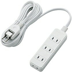 電源タップ/スイングプラグ/4個口/3m/ホワイト ■電源タップの基本性能をしっかり搭載！オフィスやご家庭など、さまざまなシーンで使いやすいスタンダードな電源タップ。 ■差込口には耐熱性に優れたユリア樹脂を使用しており、万一の発熱の際にも融...