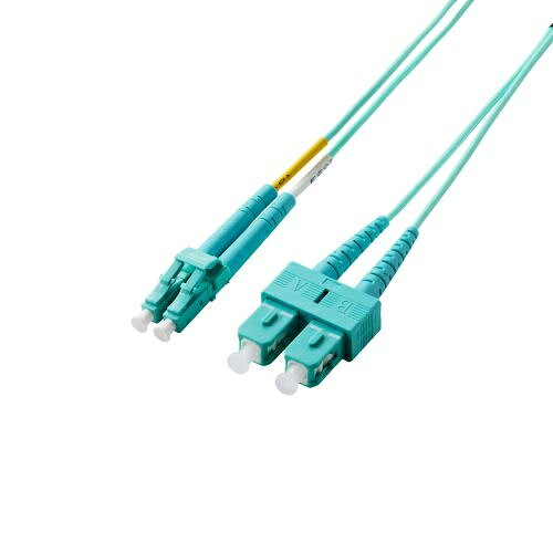 光ファイバー/LC-SC/2芯/OM3/3m ■光で信号を伝送し、大容量のデータ伝送が可能な光ファイバーケーブルです。10Gbpsの高速通信に対応します。データセンターなどの高速・中距離伝送が可能です。 ■外部からのノイズの影響がなく安定し...