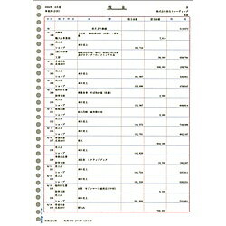 元帳3行明細用紙500枚入り 【弥生会計用】伝票番号を日付の下に印刷して摘要欄を大きくしました。また、インデックスが貼り付け易いようガイドラインを印刷し作業性をアップさせました。ページ(レーザー)プリンタ/インクジェットプリンタ兼用。500...