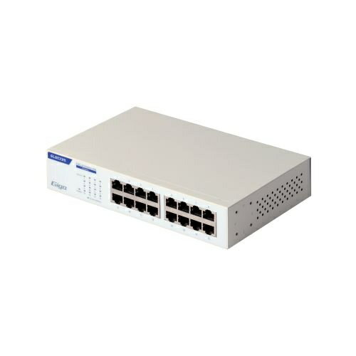 Giga対応スイッチングHub/16ポート/金属筐体/電源内蔵モデル/ホワイト ■1000BASE-T対応の電源内蔵メタル筐体16ポートスイッチングハブです。 ■伝送速度:1000BASE-T/100BASE-TX/10BASE-T ■準拠...