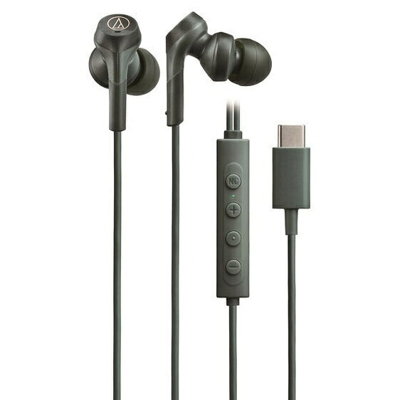 USB Type-C用カナル型イヤホンノイズキャンセリング機能搭載　マイク付き 有線 1.2m グリーン USB Type-C接続により、スマートフォンやPCにすぐにつながり、充電の心配なくノイズキャンセリングが使えるのが特長。通勤・通学、...