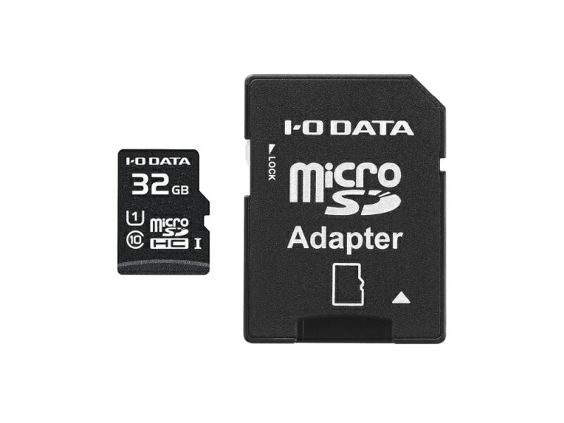 UHS-I UHS スピードクラス1対応microSDメモリーカード（SD変換アダプター付き） 32GB ■UHS-I規格およびUHS スピードクラス1に対応した、SDカード変換アダプター付きmicroSDカードです。 添付の変換アダプター...