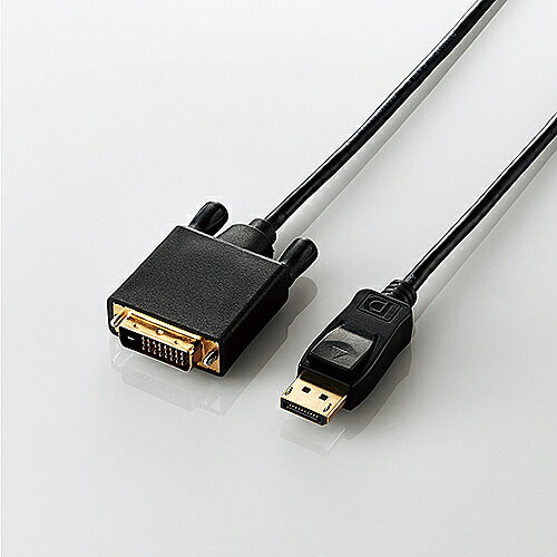 変換ケーブル/DisplayPort - DVI/1.0m/ブラック ■DisplayPort端子を搭載した機器の映像信号を変換し、DVI(DVI-D 24pin)入力端子を搭載したディスプレイ・テレビ・プロジェクターなどに出力することがで...