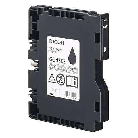 RICOH SGカートリッジ ブラック GC 43KS ブラックインク。約600ページ印刷可能。 詳細スペック 電気用品安全法(本体)非対象 電気用品安全法(付属品等)非対象 電気用品安全法(備考)本体・付属品共に電気用品安全法の対象外