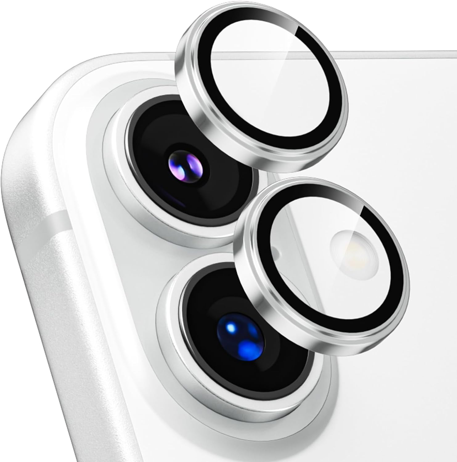 【対応機種】 iPhone17 / iPhone Air / 17Pro / 17ProMax / iPhone16 / 16Plus / 16Pro / 16ProMaxに対応カメラ レンズ保護フィルム。オレンジ、ラベンダー、シルバーなど...