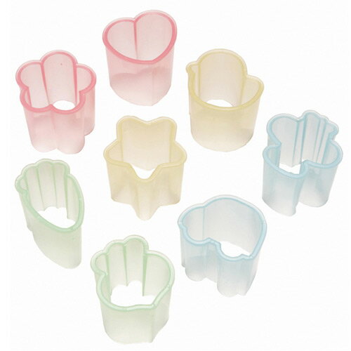 【CC】キッチン>お弁当アイテム>お弁当調理野菜やハムやチーズなどを抜き型で可愛く飾ります♪メーカートルネ商品外寸(mm)ハナ：37×37×37、ヒヨコ：37×35×37、ハート：36×32×37、ホシ：37×37×37、クルマ：37×35...