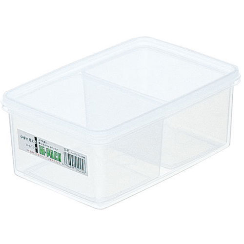 【CC】キッチン>保存・密閉容器>プラスチック製保存・密閉容器仕切り付き保存容器メーカーエンテック商品外寸(mm)196×133×高さ80その他【容量】1470ml、【耐熱温度】本体：-20〜120度、フタ：-30〜70度◆顔料を使わず無色...
