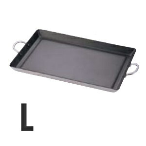 【CC】キッチン>フライパン>その他フライパングリルプレート（グリルパン）メーカー北陸アルミニウム商品外寸(mm)間口600×奥行400×高さ30その他板厚：4mm材質・原材料アルミニウム（フッ素樹脂塗膜）重量・内容量2990g