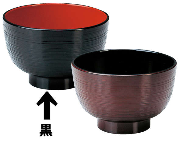 軽くて破損に強い味噌汁や汁椀におすすめ！■サイズ：直径105×68mm■容量：330cc、78g■素材：ABS樹脂●耐熱温度／60度以下●衝撃に強いので割れにくく、耐久性にすぐれ塗料の密着も良好です。食器洗浄機を使用すると変形する場合がある...