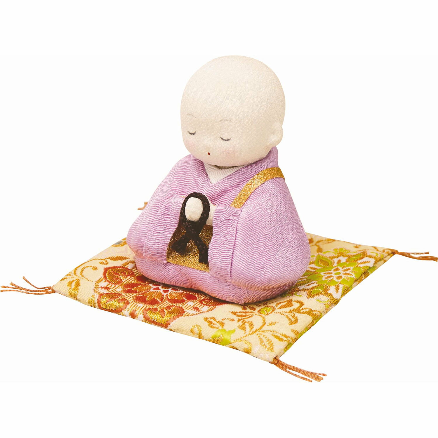 ちりめん細工で作られた、可愛らしいお坊さんです。和みの和雑貨や縁起物を飾ってあなたのお部屋に癒しと幸せを！ プレゼント・贈り物・ギフトにも最適!! 手作ならではの温みのあるなごみの和雑貨でなごみと癒しの空間を。 可愛い和風の手作り小物を床の...